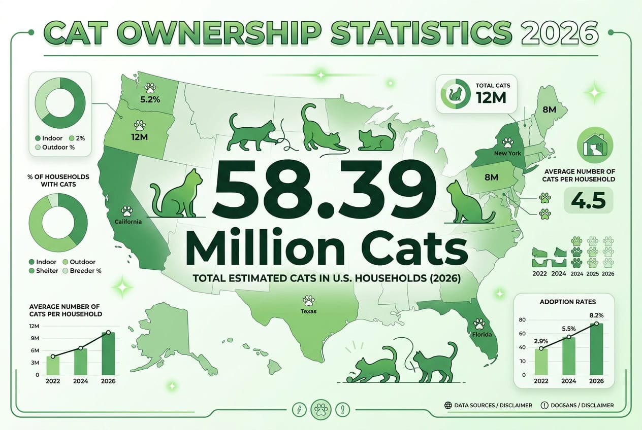Cat Ownership Statistics 2026: Population, Demographics & Spending ...